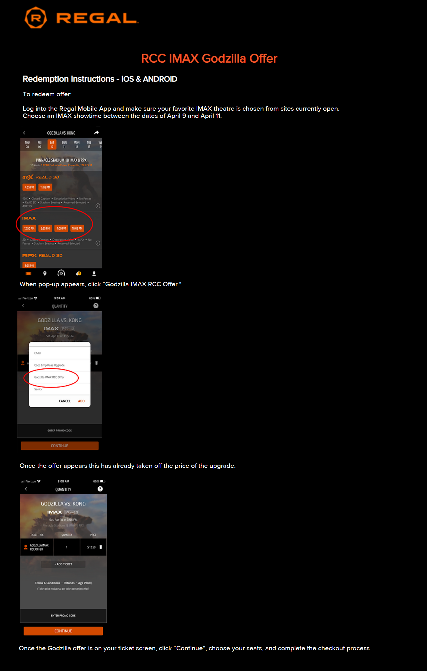 Free IMAX Upgrade this weekend for Godzilla vs. Kong : r/RegalUnlimited